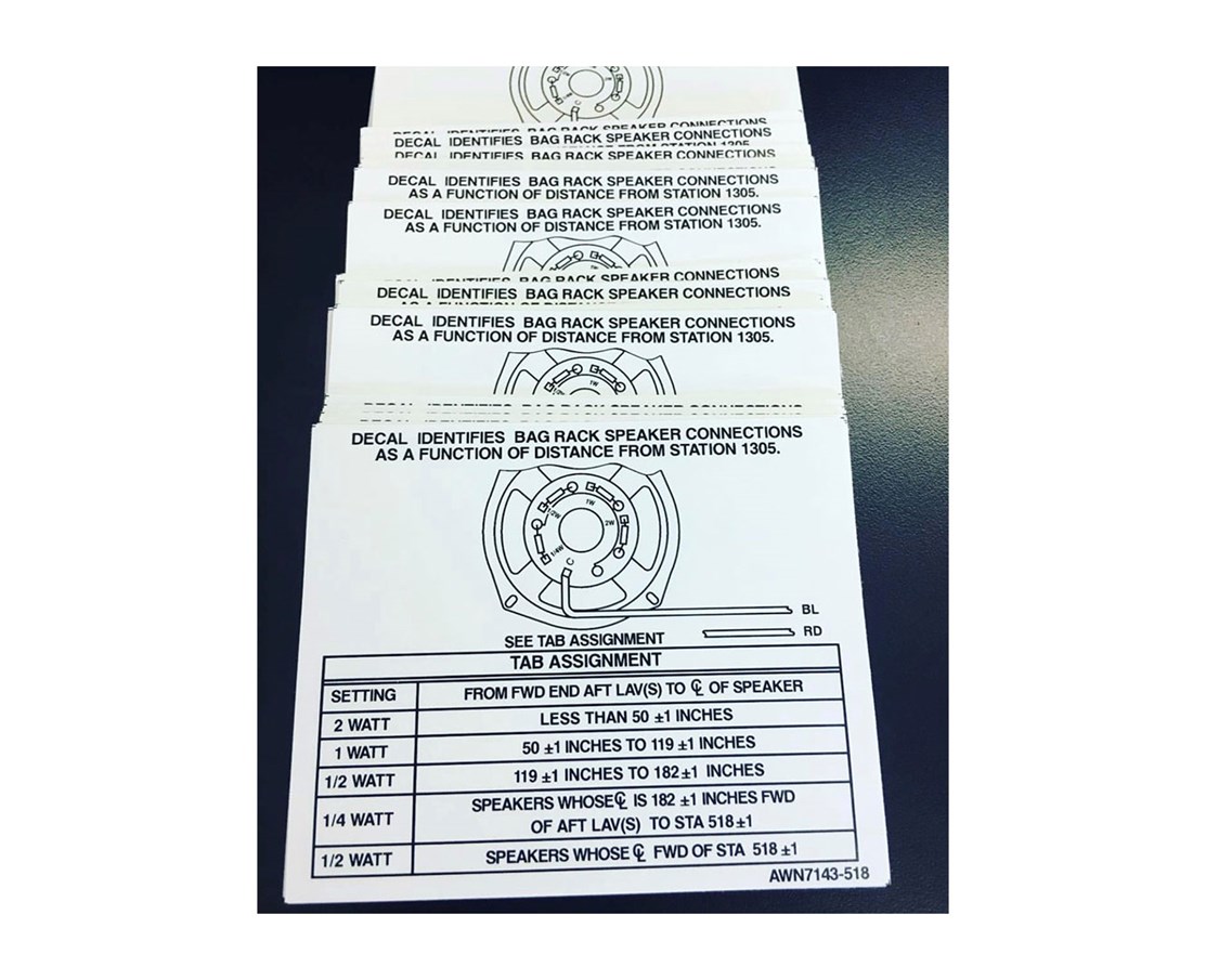 Aircraft Placards, Decals and Nameplates