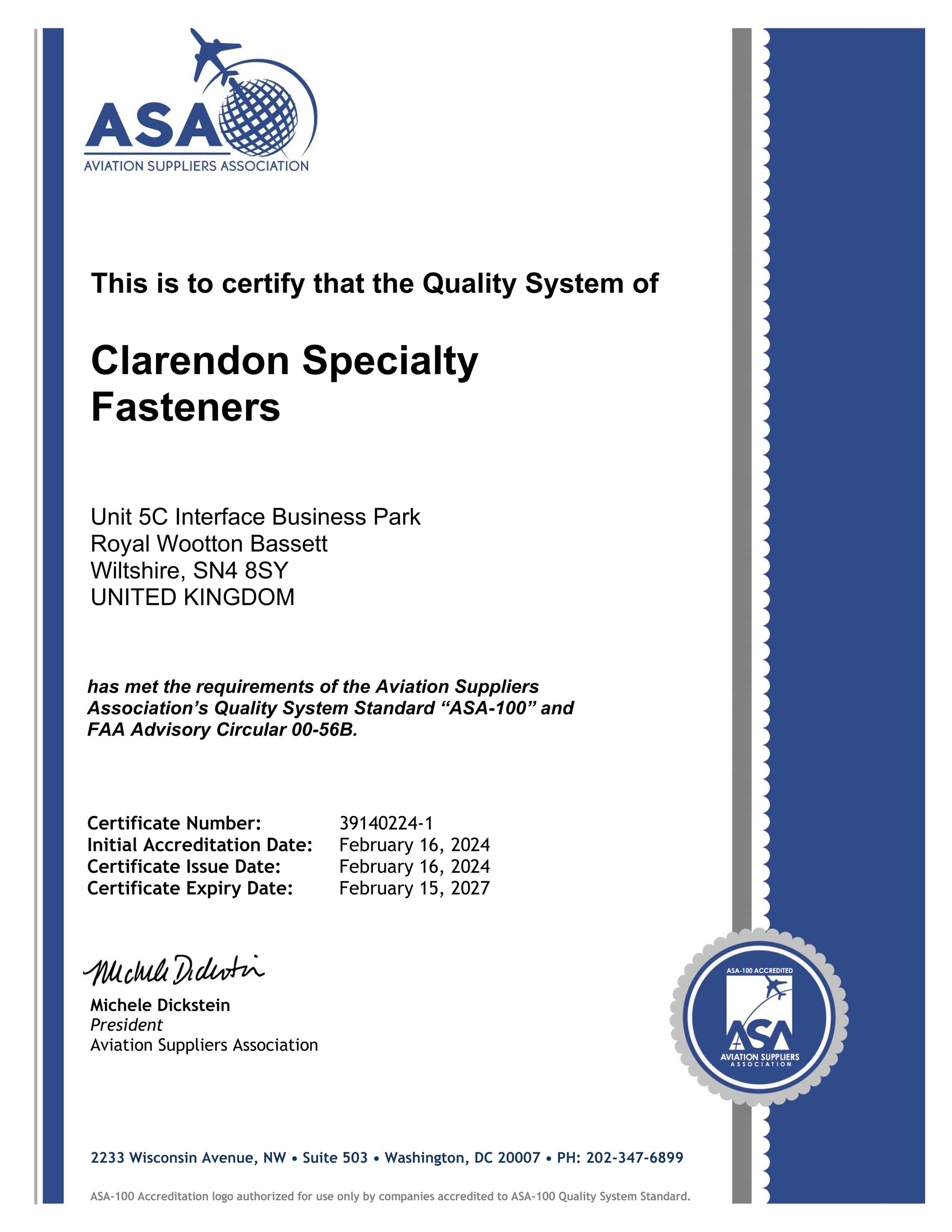 9100 and 9120 Quality Management Approved